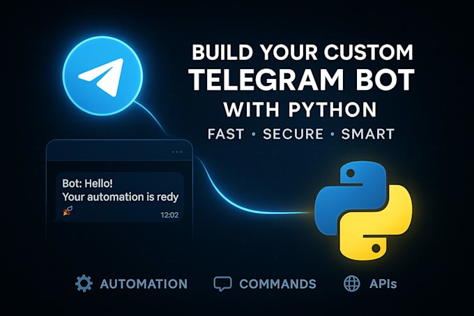 Develop a custom telegram bot with python for your needs by Benthepythondev | Fiverr