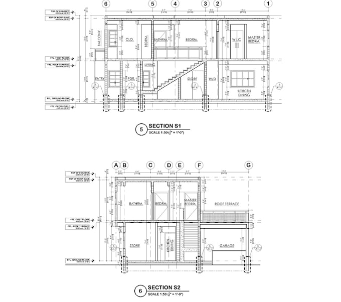 2d floor plans draft homes landscape city permit pool structural ...