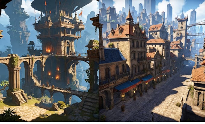 Do 3d game environment, level design, game background, unity game map ...