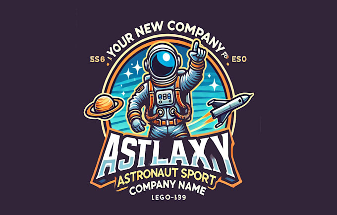Design a galaxy astronaut sport mascot logo for your brand or team by ...
