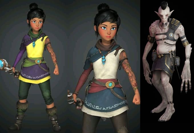 Do 3d stylized character 3d model game ready 3d character for unreal engine game by Pelumipeter2 ...