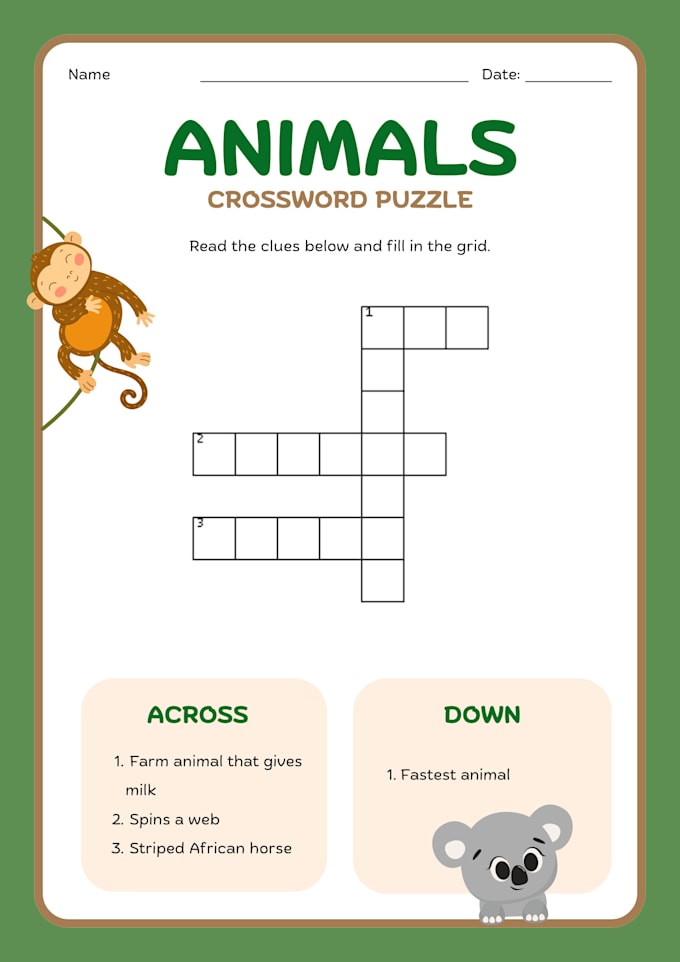 Do worksheets for kids and educational printables by Rosmei | Fiverr