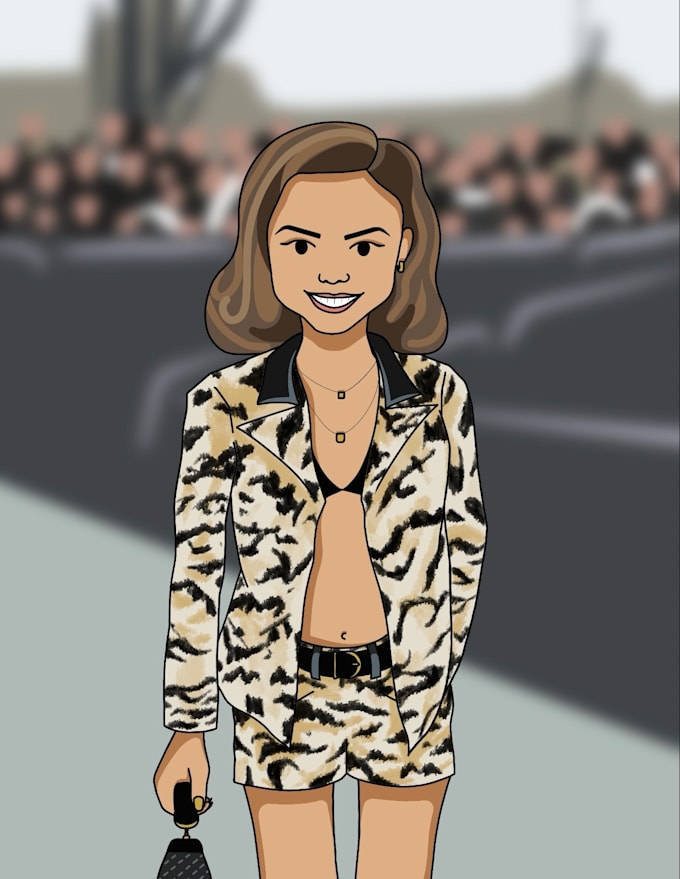 Create a fun and simple cartoon portrait by Mia_seaton | Fiverr