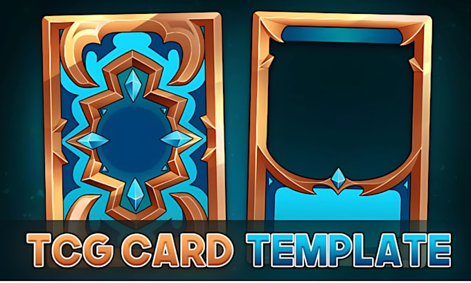 Design custom card template, trading cards, card illustrations, tcg ...