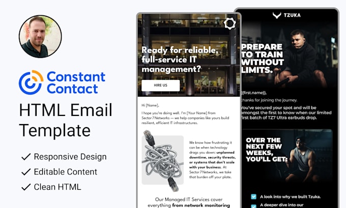 Design a professional constant contact email template by Yannis_anto ...