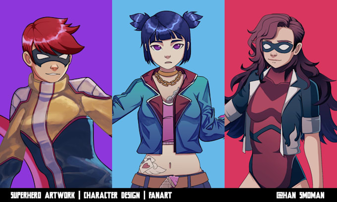 Design a professional custom superhero character for your project by ...
