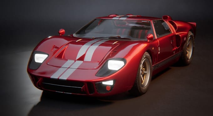 Model 3d vehicle,gta5 design, exterior car render, neat topology ...