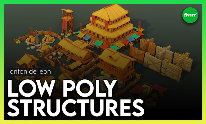 Create a low poly structure for your video game by Oasisnreese | Fiverr