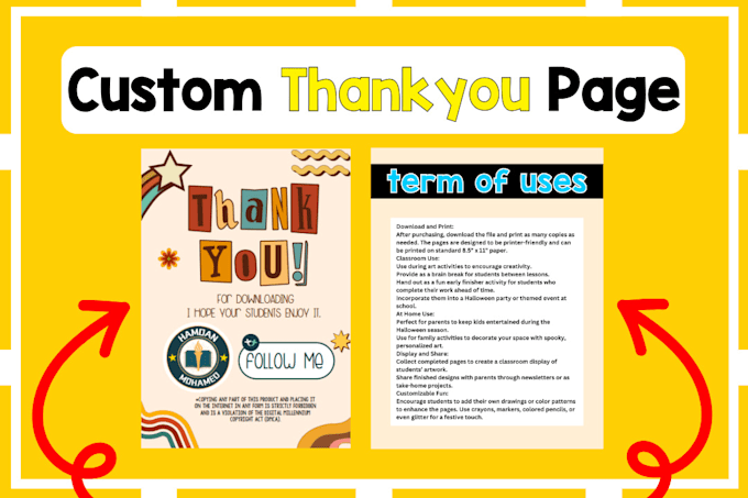 Do a teacher pay teachers thankyou page by Attaullah232 | Fiverr