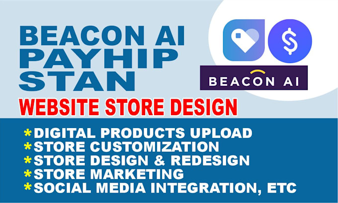Design payhip stan store beacon ai website design upload digital products design by ...
