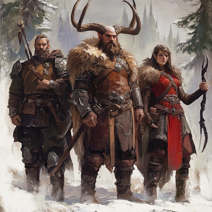 Create a amazing fantasy, dnd character illustration by Mershebuph | Fiverr