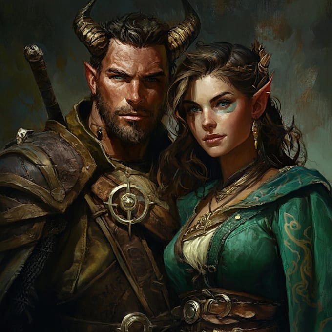 Make a dnd character art and dnd character art by Eshtosh | Fiverr