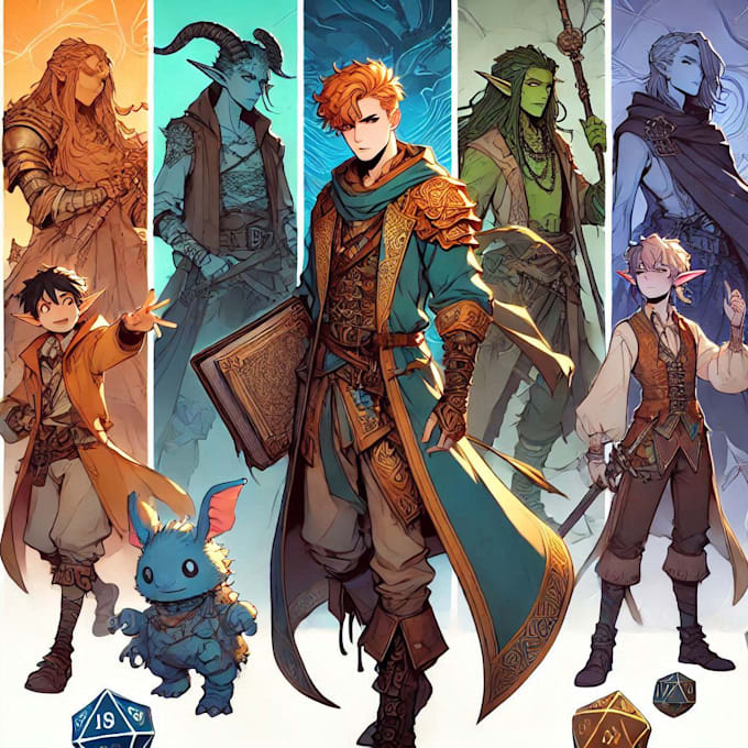 Draw dnd character and dnd character art by Zercoh4 | Fiverr