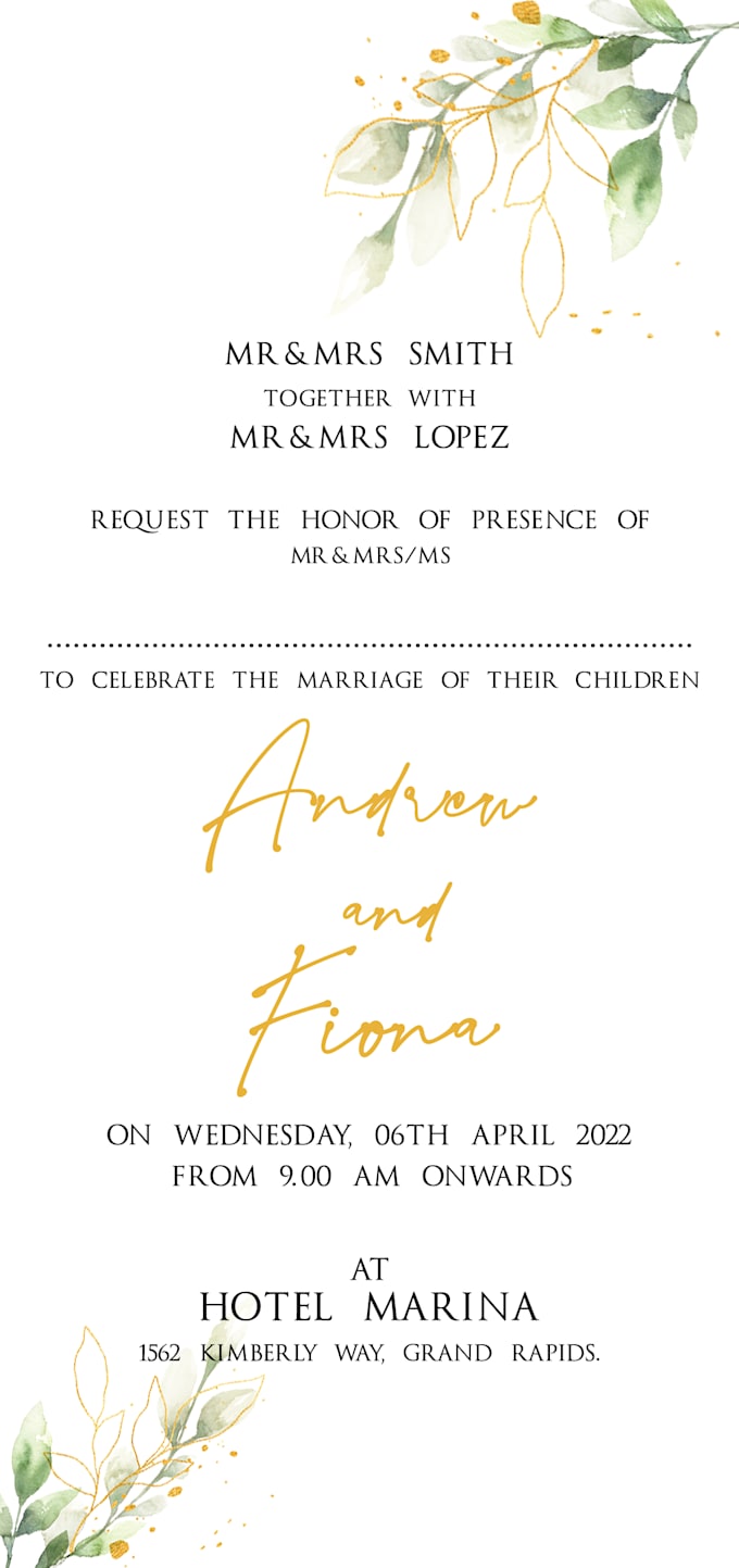 Design custom invitation card design by Upz_designz | Fiverr