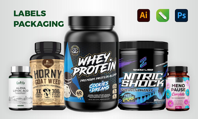 Create awesome label design and supplement product packaging by ...