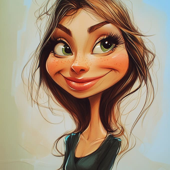 Draw nice style cartoon caricature as a profile picture by ...
