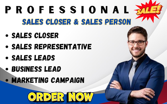 Salesperson sales representative high ticket sales closer consultative sales by Ariana_deli | Fiverr