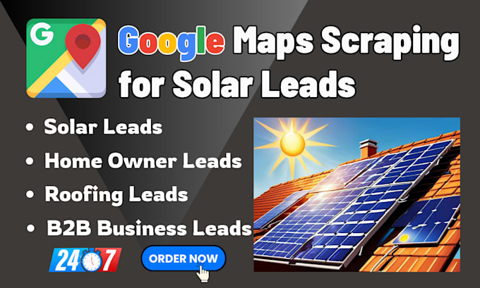 Google maps data scraping for solar roofing homeowner business lead all ...