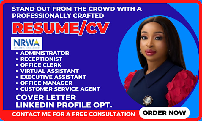 Write administrative resume, receptionist, office manager, virtual ...