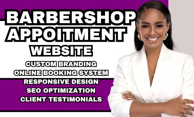 Barbershop appointment booking barbershop reservation system booking app by Wesitepro1100 | Fiverr