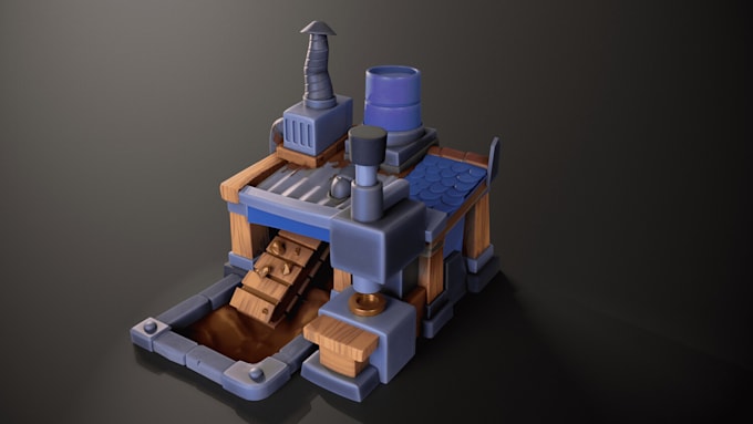 Export 3d scene,daz 3d game props,digital 3d assets,cartoon terrain ...