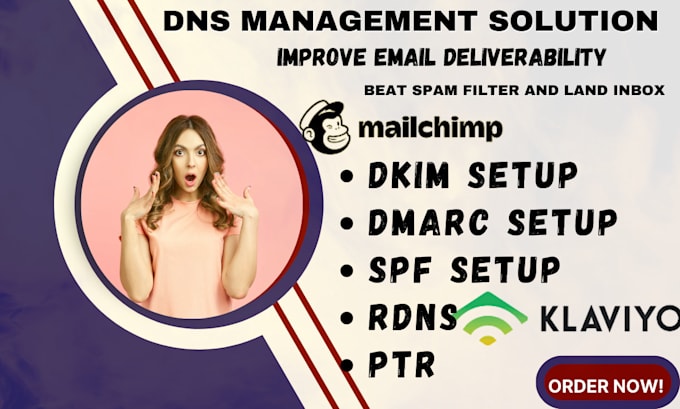 Setup dns records mx spf dmarc dkim improve email deliverability by Claire_dig | Fiverr
