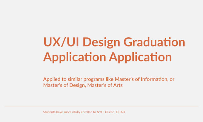 Prepare your graduate or master ux ui hci design portfolio application by Nhinguyen20 | Fiverr