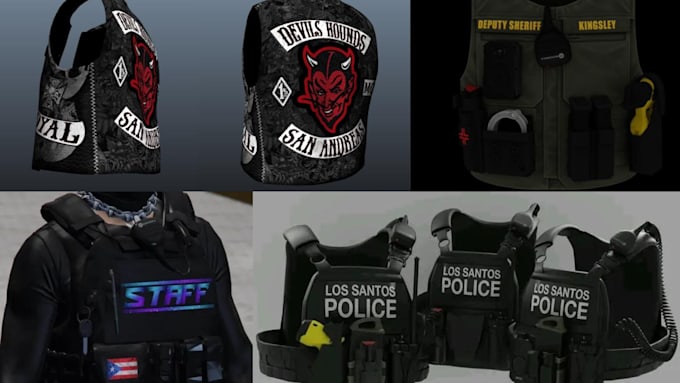 Create custom fivem mc kuttes, mc patch, mc cuts with ranks and side ...