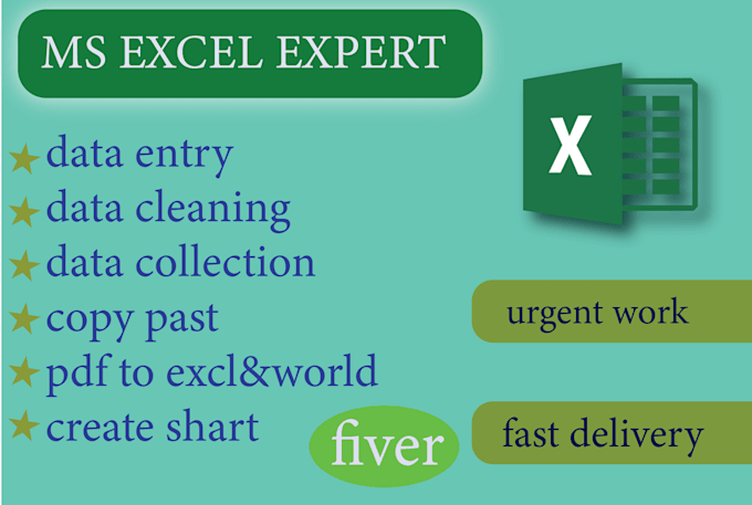 Ms excel expert data entry data cleaning and chart creation by Saad4562 ...