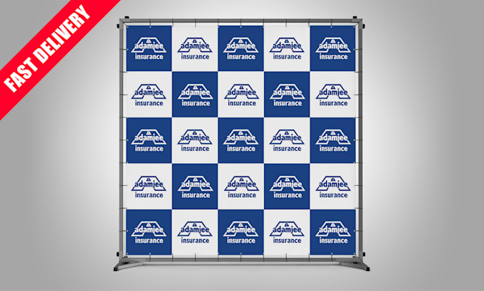 Design step and repeat backdrop banner for your exhibitions by Hammad3d ...