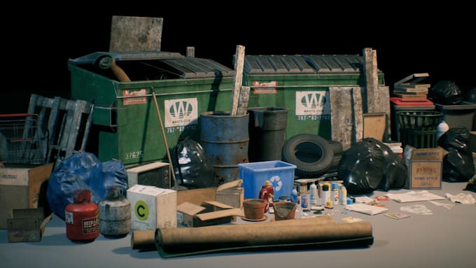 Create 3d game props environment weapons furniture organic pbr textured ...
