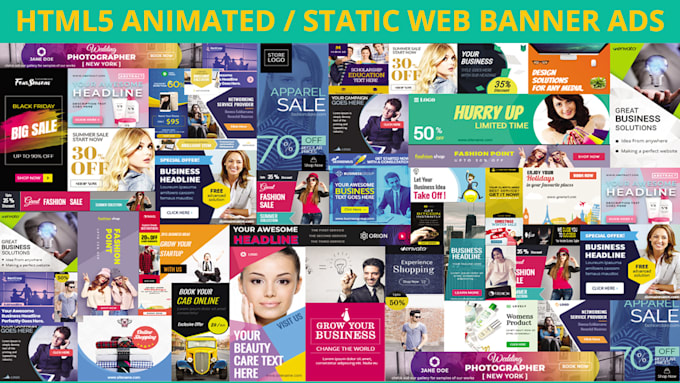 Do html5 animated banner and infographic design service by ...