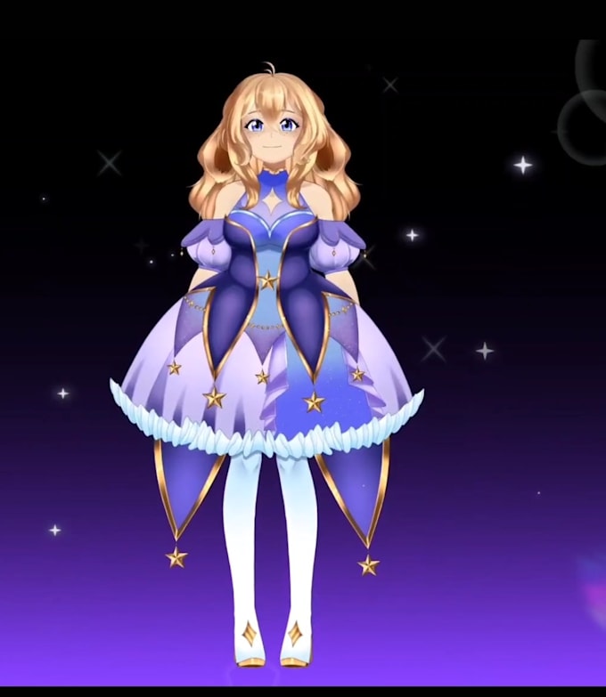 Draw and rig cute live2d model, anime 2d vtuber model, live2d model for ...