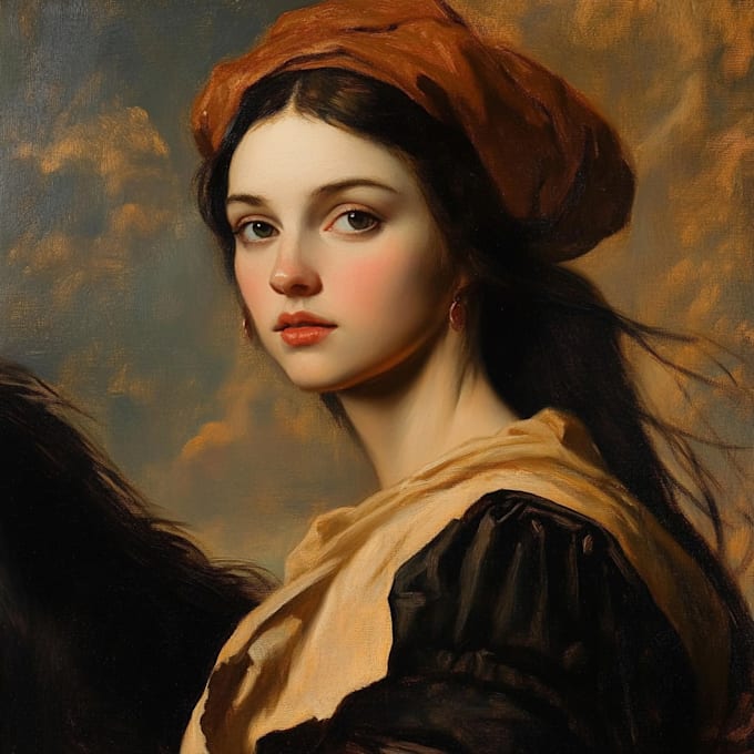 Paint renaissance art oil painting portrait by Mattheweck | Fiverr