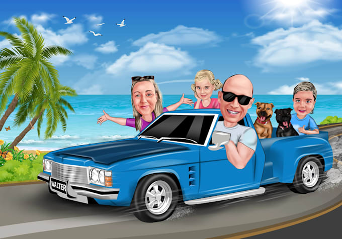 Draw unique cartoon caricature for you by Mariekegardine | Fiverr