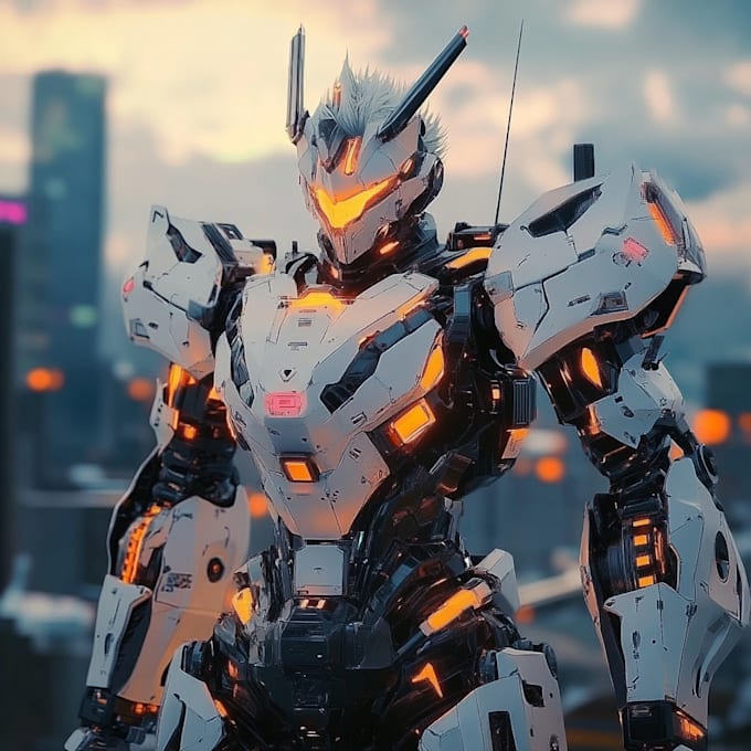 Do awesome custom mecha, cyborg and robot character by Carweredinu | Fiverr