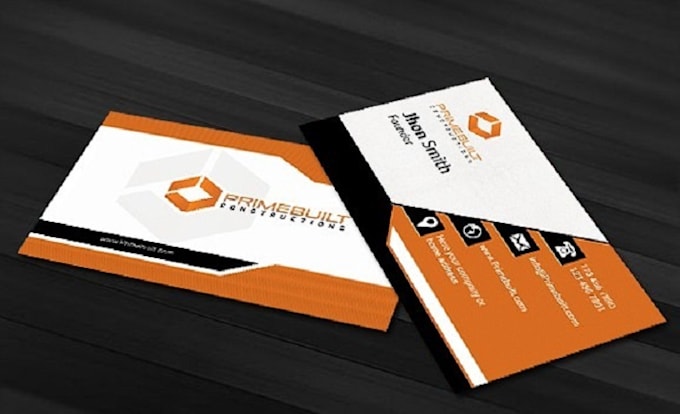Create a premium minimalist construction business card logo design by ...