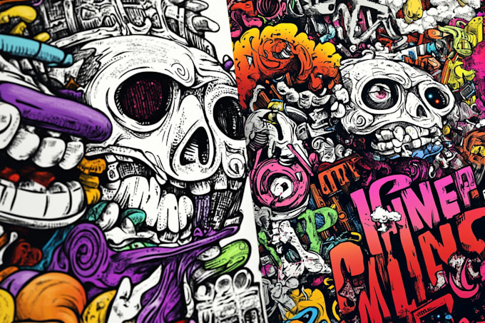 Draw doodle art illustration designs on any topic by Chanitaell | Fiverr