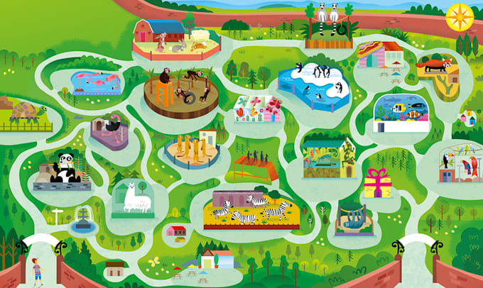 Create hand drawn custom map vector illustration, vector map, map ...