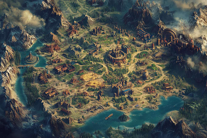 Create a professional fantasy map for your rpg game,book etc by ...