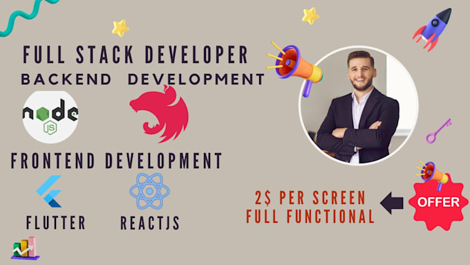 Be your full stack developer with node js , nestjs , flutter by Numanfiaz34numa | Fiverr