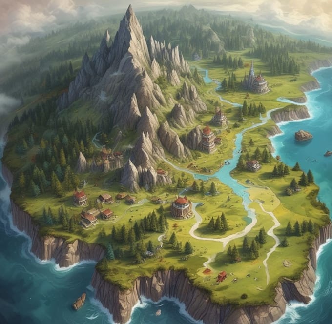 Create a custom fantasy maps by Rsayatoongo | Fiverr