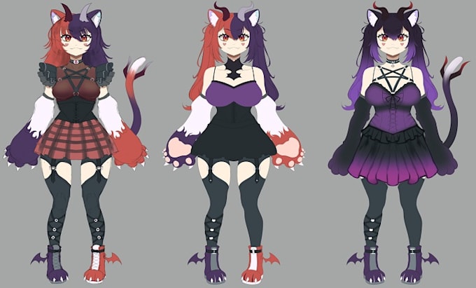 Design high quality live 2d vtuber model 2d vtuber commission streaming ...