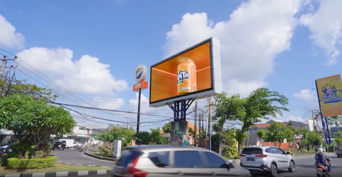 Create 3d billboard animation anamorphic animation cgi animation by ...