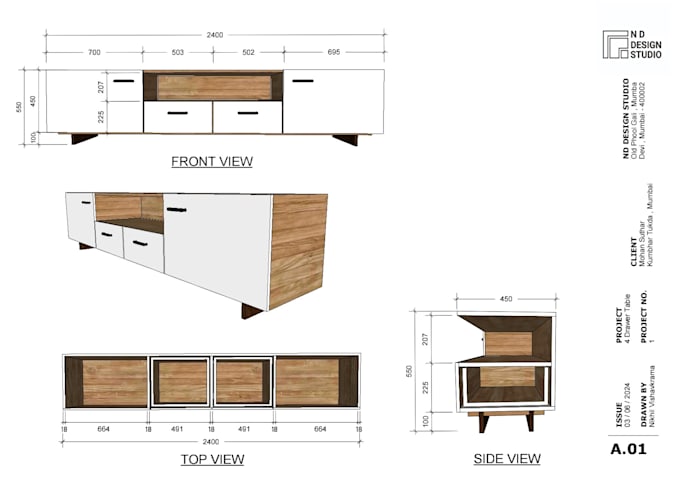 Furniture layout, 3d rendering and dimensions by Nikhil9414 | Fiverr