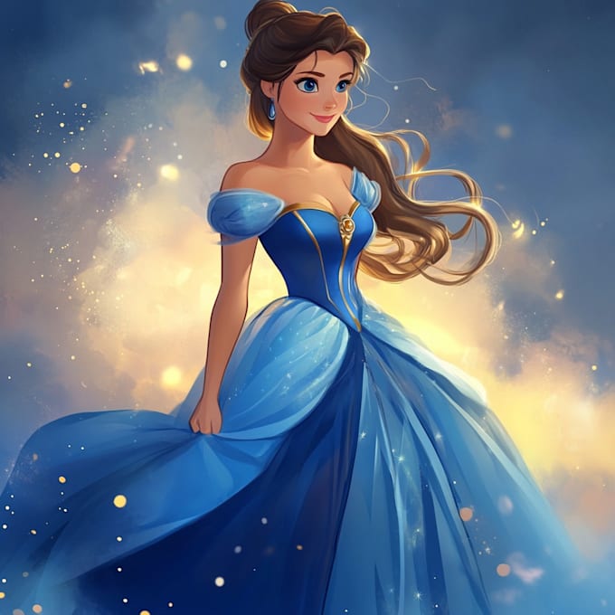 Make a famous beautiful disney princess character for you by Phelinelui ...