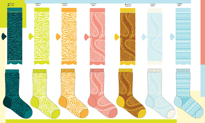 Make unique and eye catching sock designs by Marietalabusch | Fiverr
