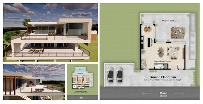 Design and draft 2d drawings for villas and homes by Saifmistree | Fiverr