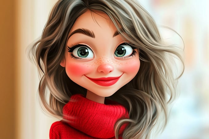 Turn your portrait into a disney style cartoon illustration by ...