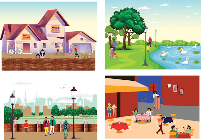 Make a unique 2d flat vector illustration for you by Graphics_atiyaa ...